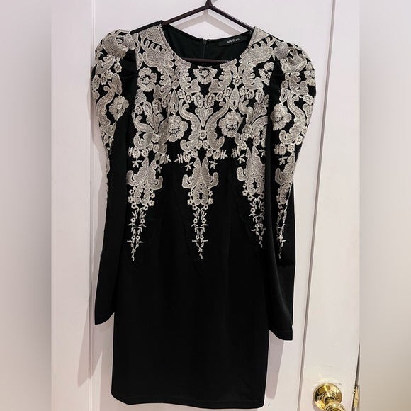 Ark & Co | Dresses | Fitted Shoulder Pad Dress | Poshmark